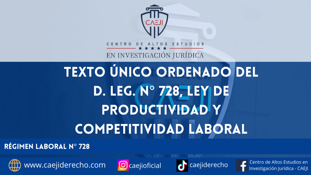 Texto Único Ordenado del D. Leg. N° 728, Ley de Productividad y ...
